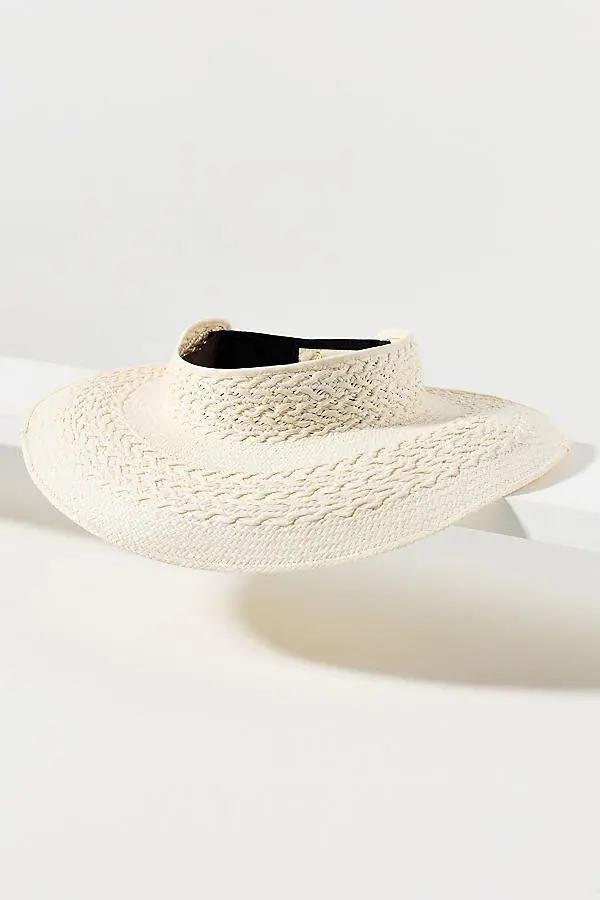 Freya Redwood Wide Brim Straw Visor In White - 16% Off  display picture 3