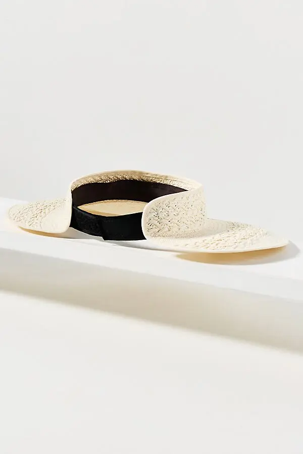 Freya Redwood Wide Brim Straw Visor In White - 16% Off  display picture 1