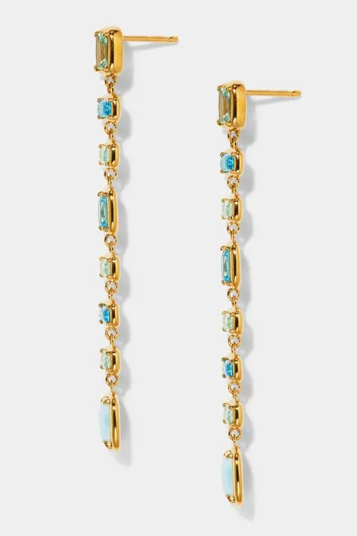 Nadri Cabarete Multi Linear Earrings