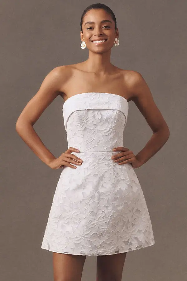 aubriana strapless mini dress Sorority Rush Dress | Alva Strapless Mini Dress