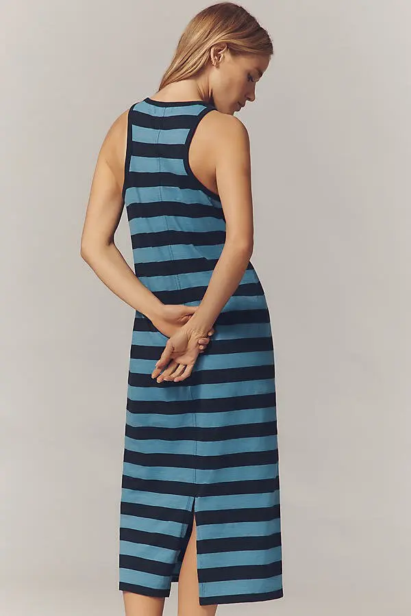 Nation Los Angeles Dani Patterned Midi Dress In Blue Stripe - 39% Off |  Editorialist