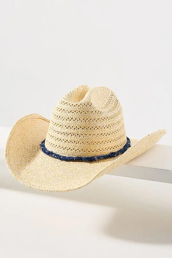 San Diego Hat Annie Woven Straw Rancher - Sand