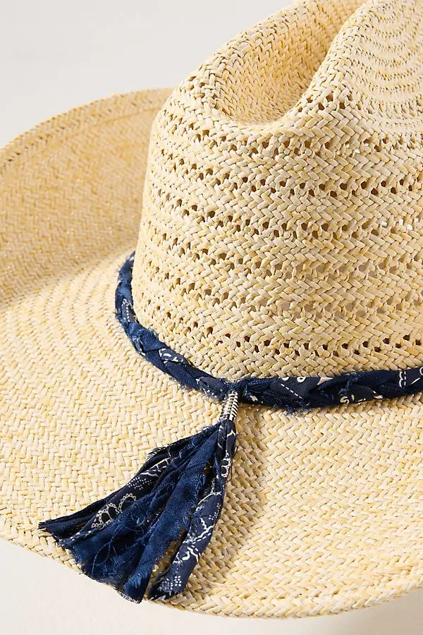 San Diego Hat Annie Woven Straw Rancher - Sand