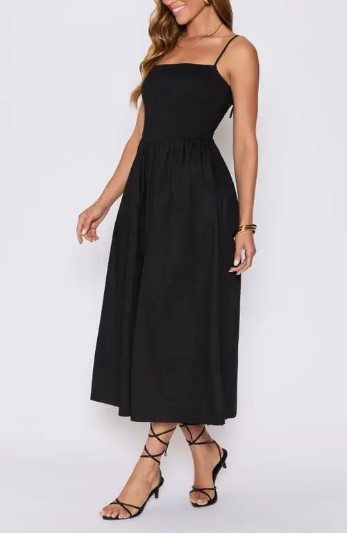VICI Essential Smocked Cotton Midi Sundress