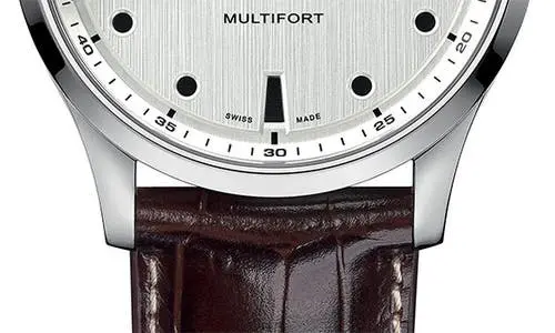 MIDO Multifort Leather Strap Watch