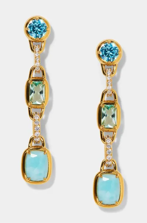 Nadri Cabarete Triple Drop Earrings