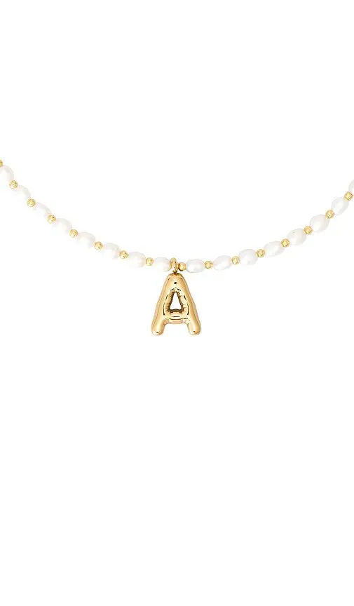 PETIT MOMENTS Dainty Ren Bubble Initial Necklace