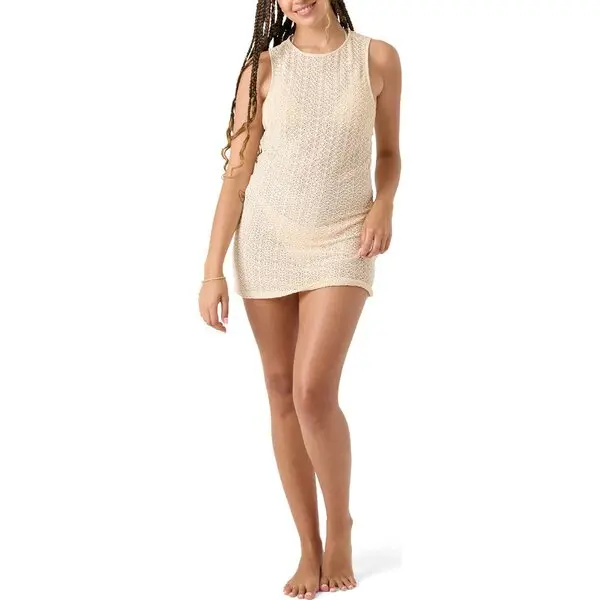 Roxy Open Stich Cover-up Minidress - Cream