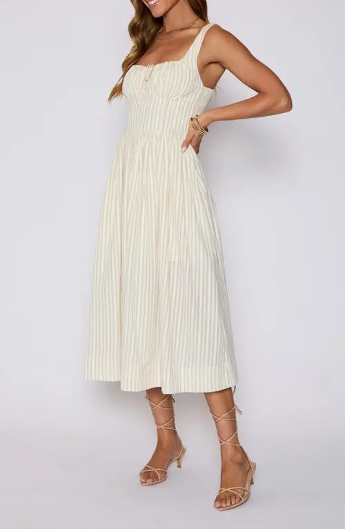 VICI Callie Fit & Flare Milkmaid Sundress