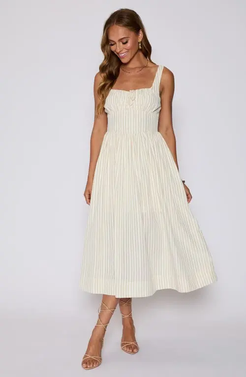 VICI Callie Fit & Flare Milkmaid Sundress