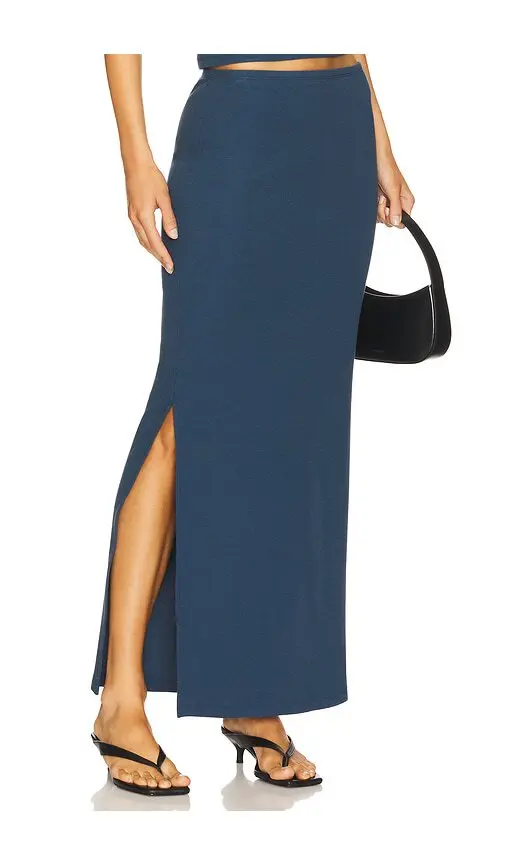 Lna Steph Ribbed Skirt - Slate