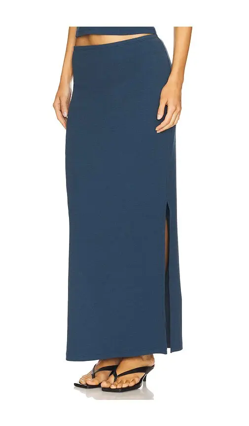 Lna Steph Ribbed Skirt - Slate