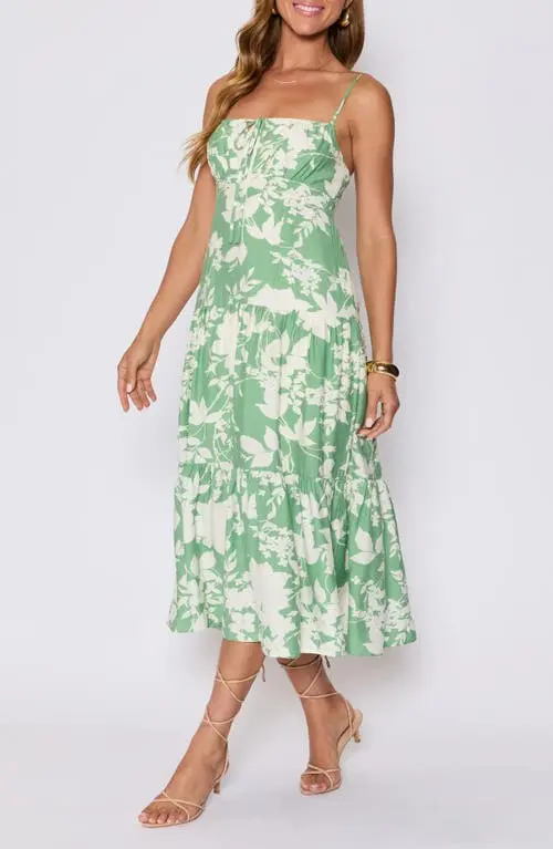 VICI Floral Print Tiered Sundress