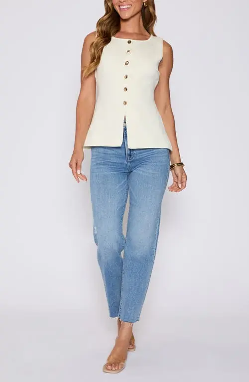 VICI Button-up Sweater Vest - Cream