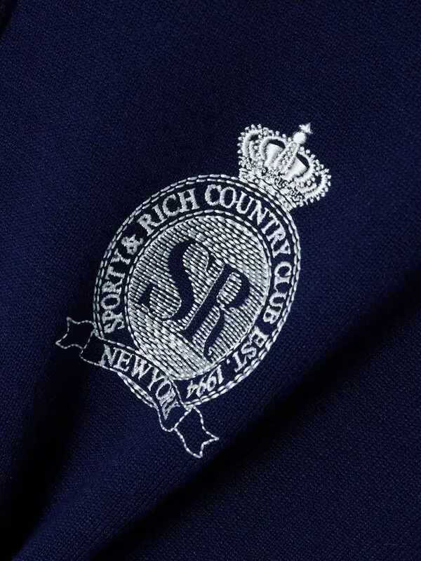 SPORTY & RICH - Royal Club Embroidered Cardigan