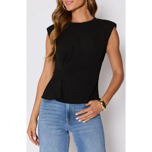VICI Twist Front Rib Top - Black