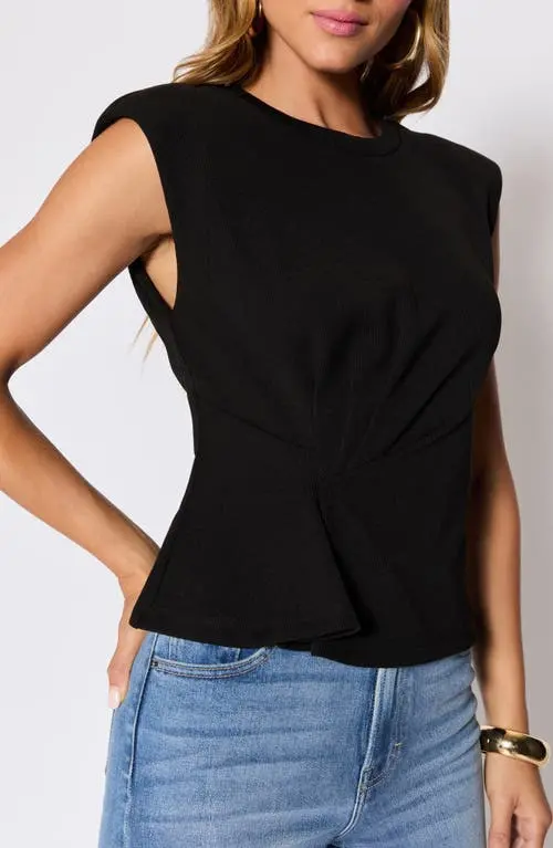 VICI Twist Front Rib Top - Black