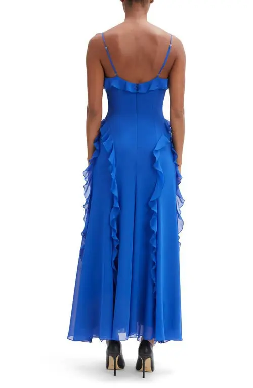 Bardot Veris Ruffle Chiffon Maxi Dress