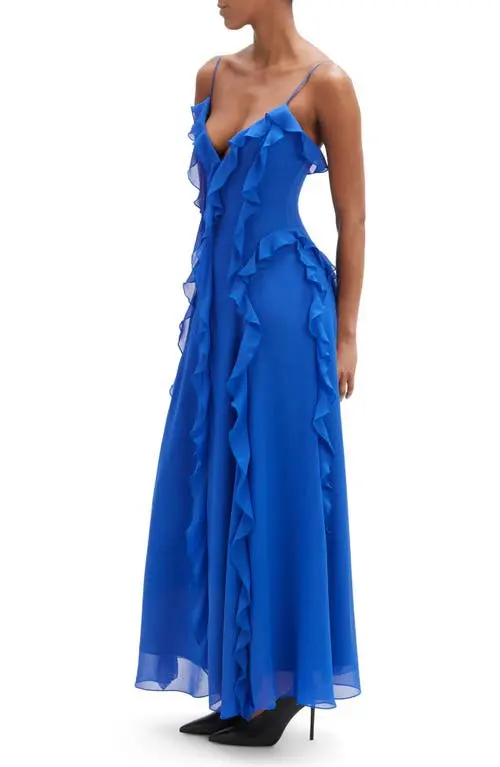 Bardot Veris Ruffle Chiffon Maxi Dress