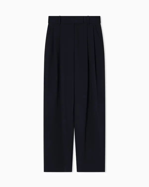 Giorgio Armani Double-pleat Virgin Wool Trousers