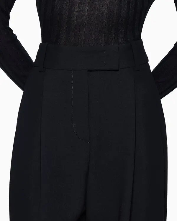 Giorgio Armani Double-pleat Virgin Wool Trousers