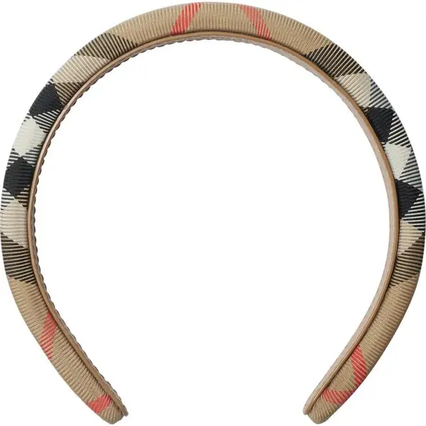 Burberry Check Nylon Headband - Sand