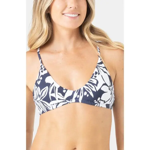 Roxy Oceanside Athletics Triangle Bikini Top - Mood Indigo