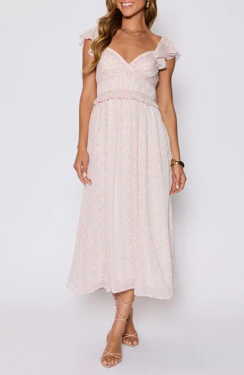 VICI Enchanted Ruffle Maxi Dress - Blush/ Multi Floral