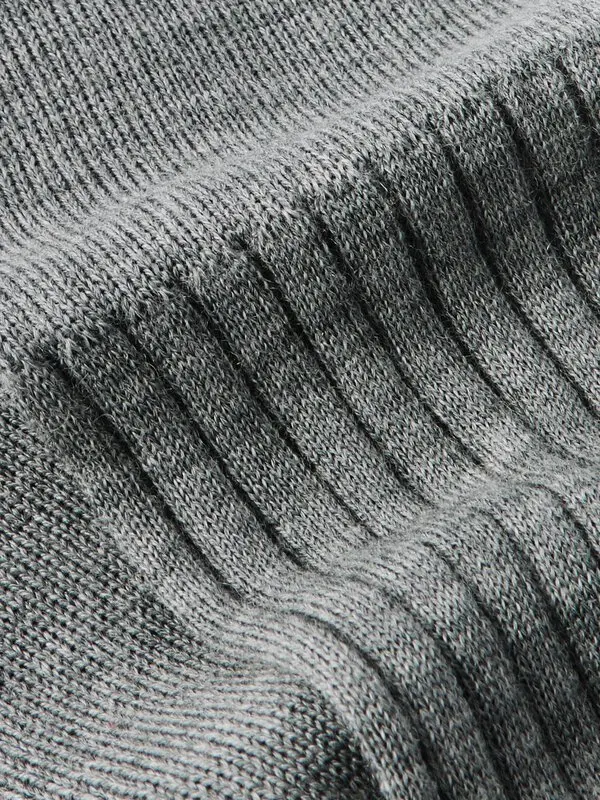 Brunello Cucinelli Ribbed Wool And Cashmere-blend Socks - Gray
