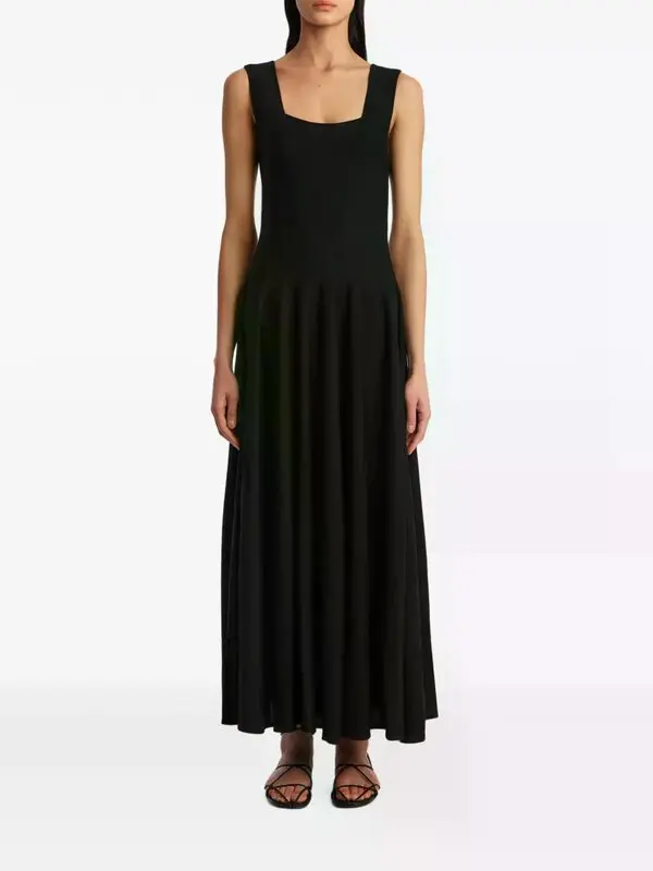 Khaite Jodie Sleeveless Square-neck Dress - Black