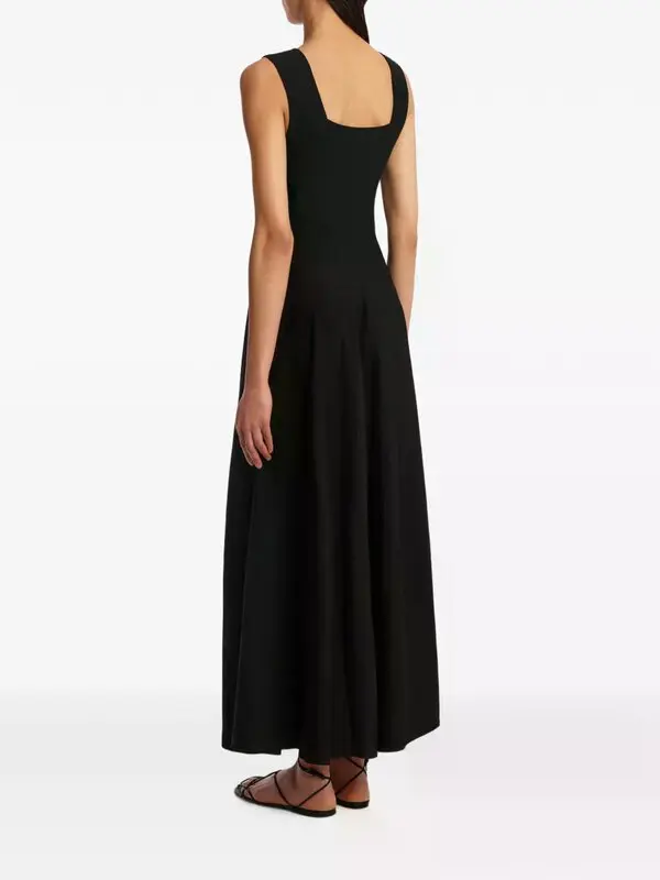 Khaite Jodie Sleeveless Square-neck Dress - Black