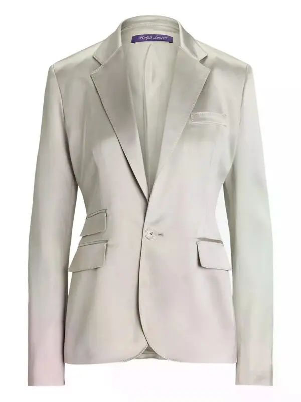 Ralph Lauren Parker Satin-finish Tailored Blazer - Silver