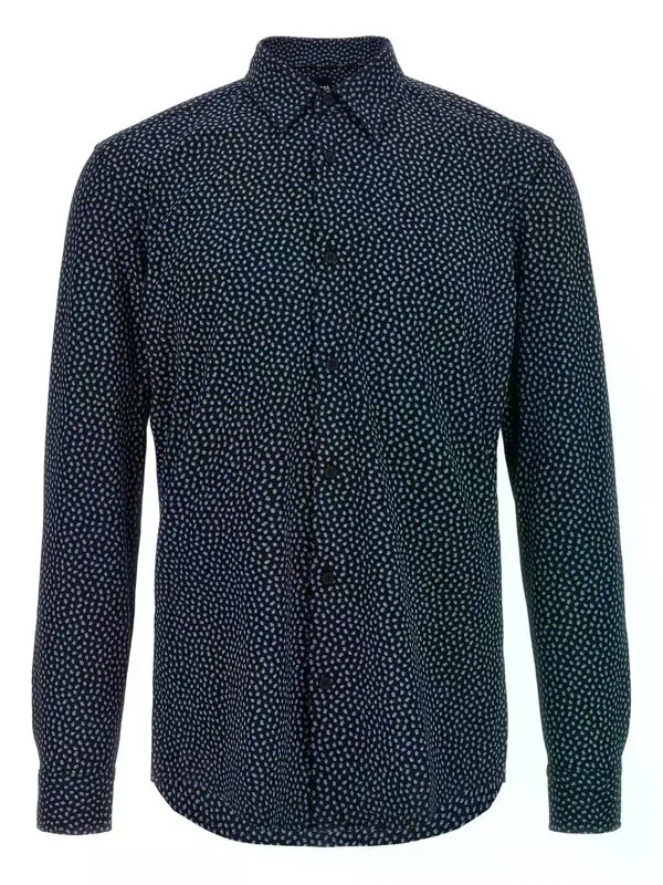 BOSS Printed Button-up Shirt - Blue