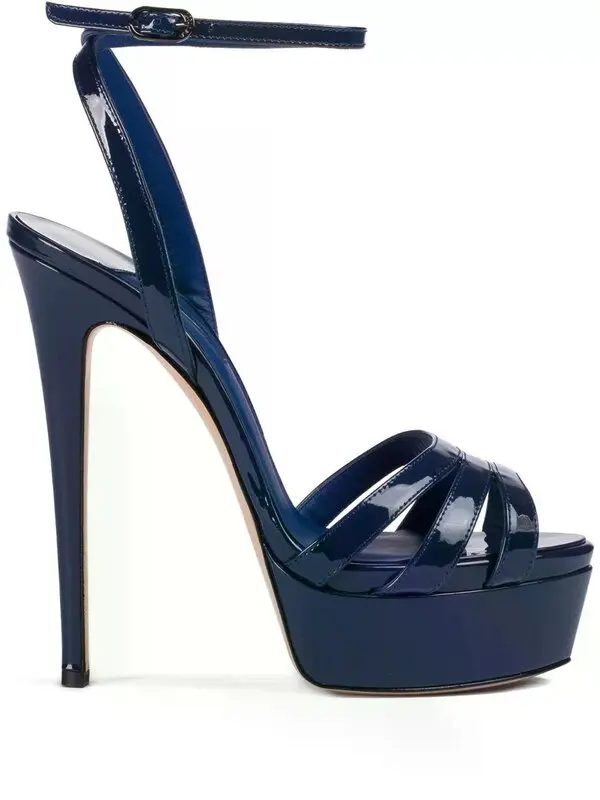 LE SILLA 140mm Lola Strappy Sandals - Blue