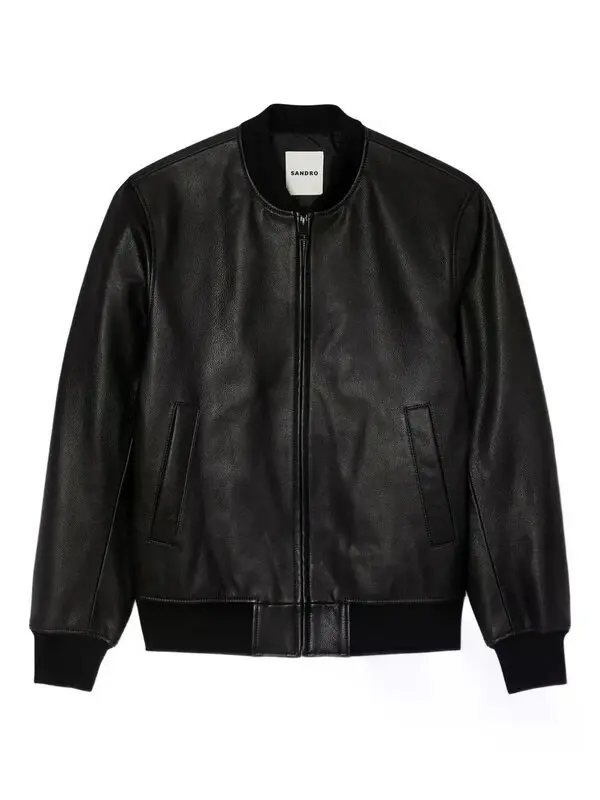 Sandro Leather Jacket - Black