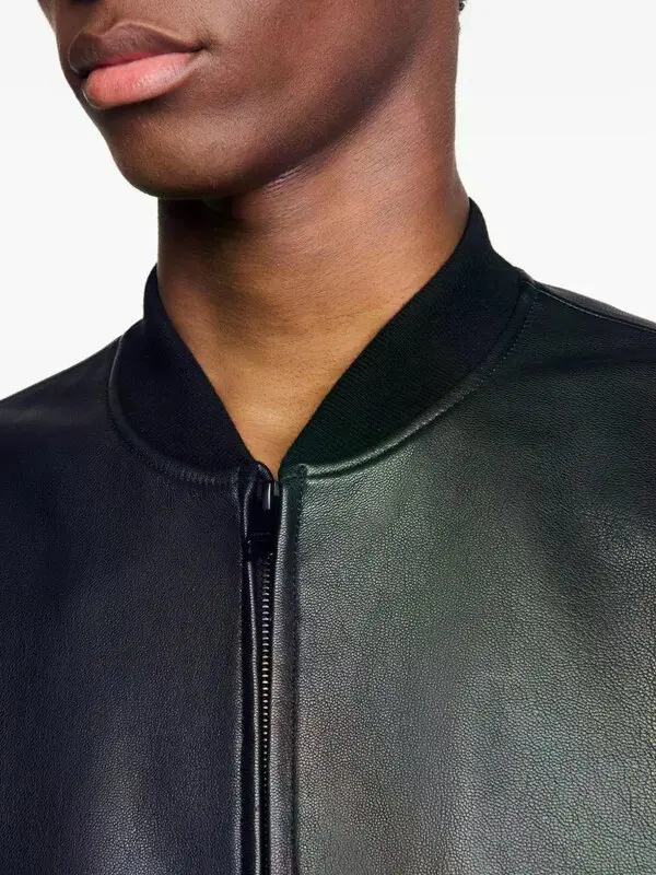 Sandro Leather Jacket - Black