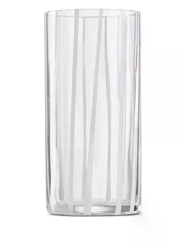 NASONMORETTI Cyrcus Striped Glass Highball - White