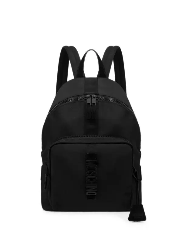 Moschino Logo Lettering Backpack - Black