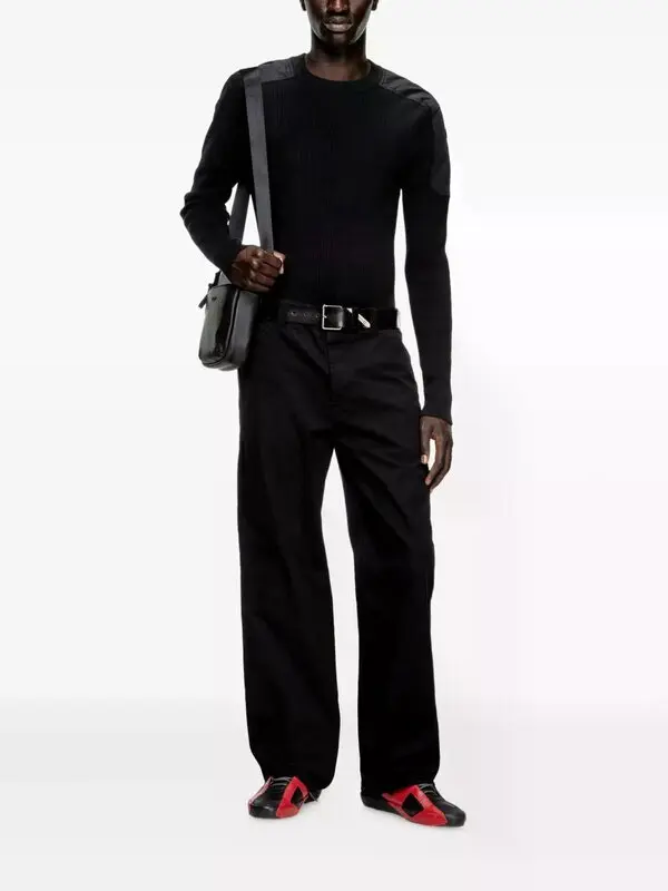 DIESEL® K-martin Ribbed Long-sleeve Sweater - Black