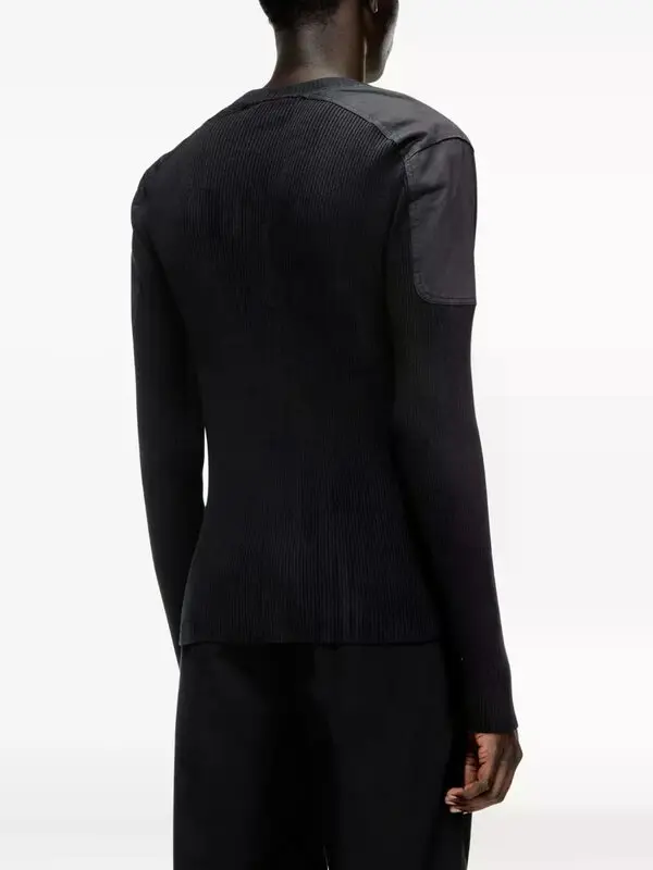 DIESEL® K-martin Ribbed Long-sleeve Sweater - Black