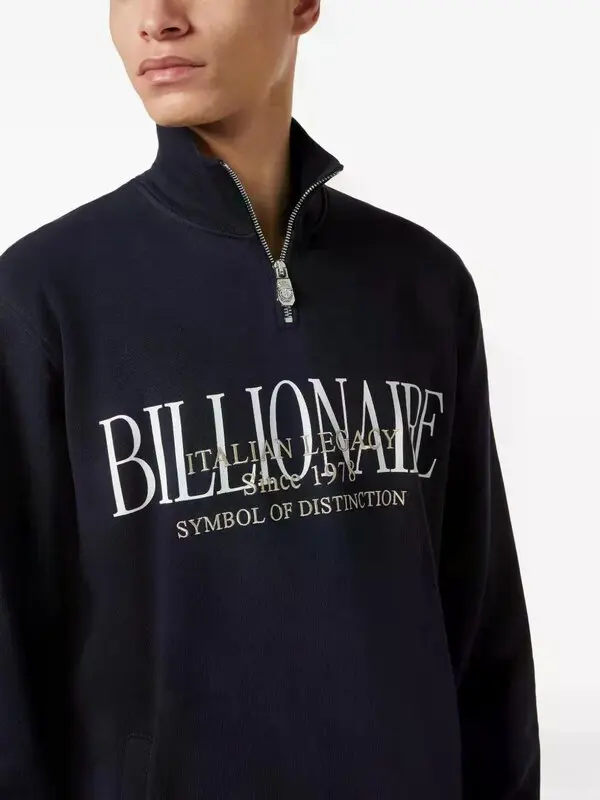 BILLIONAIRE Logo-embroidered Sweatshirt - Blue