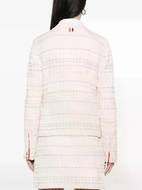 Thom Browne Seersucker Cotton Cardigan