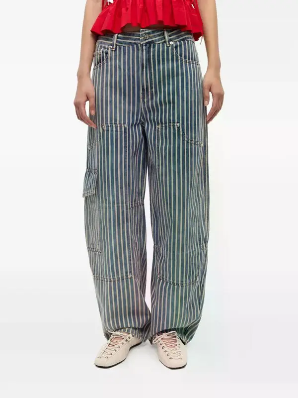 GANNI Striped Jeans