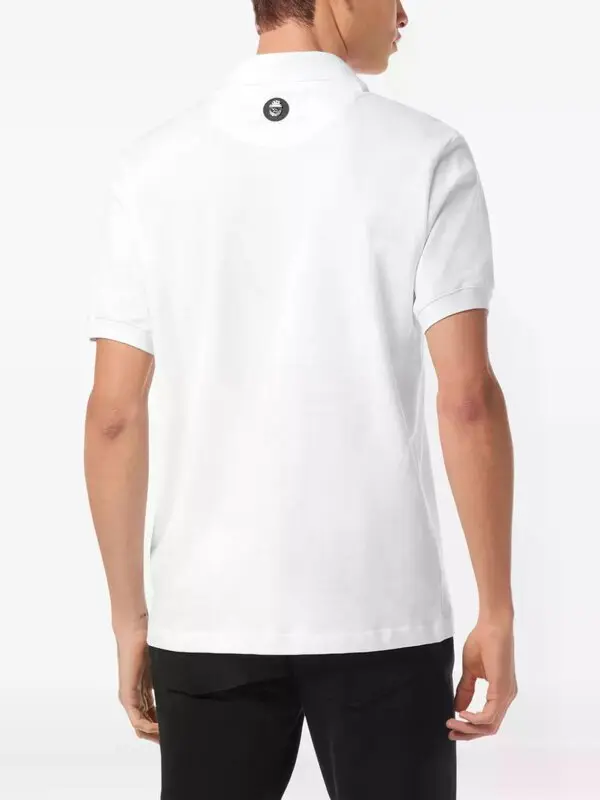 BILLIONAIRE Emblem-embroidered Polo Shirt - White