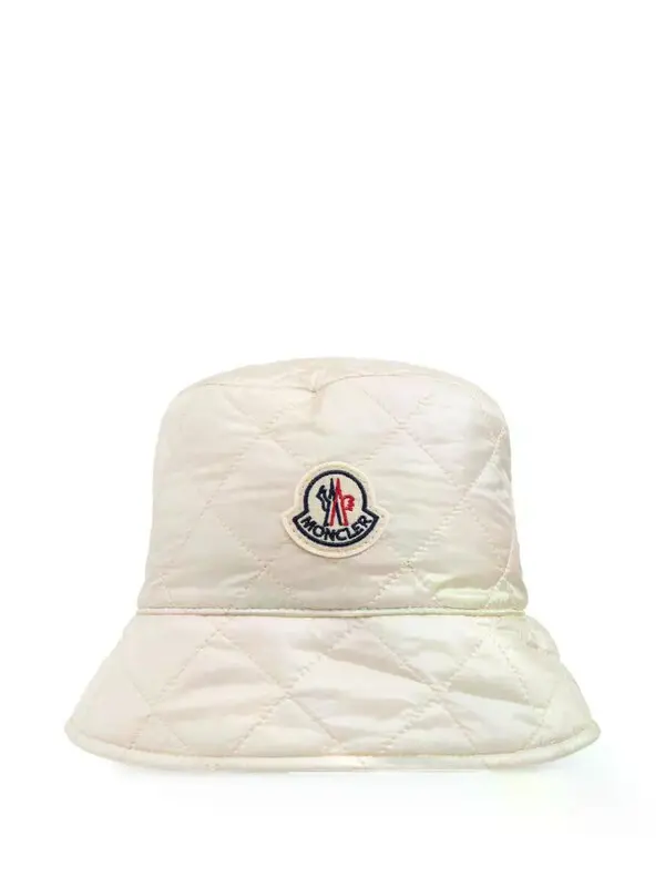 Moncler Quilted Bucket Hat - Neutrals