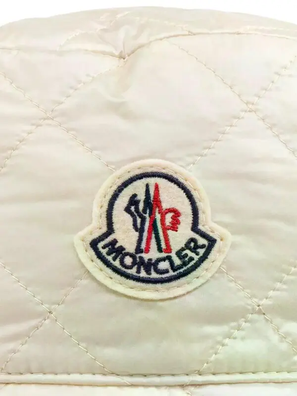 Moncler Quilted Bucket Hat - Neutrals
