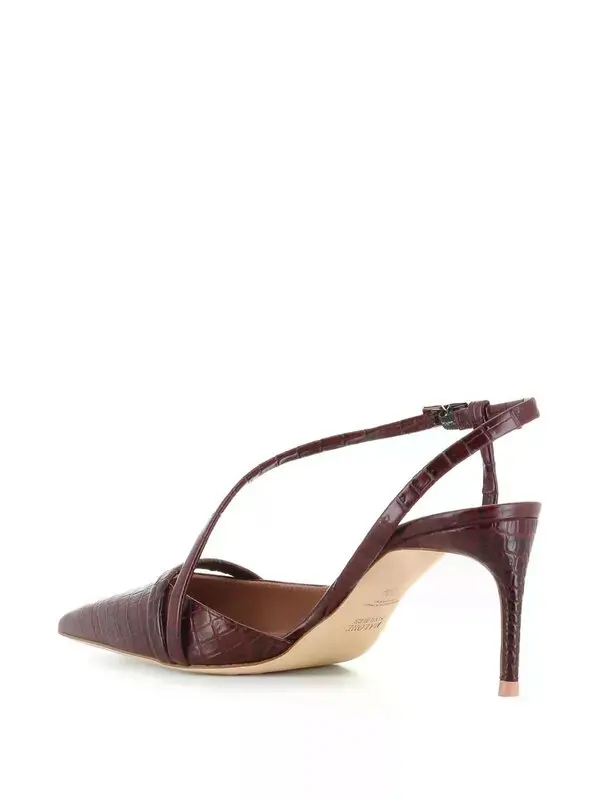 MALONE SOULIERS 70mm Valeria Crocodile-embossed Pumps