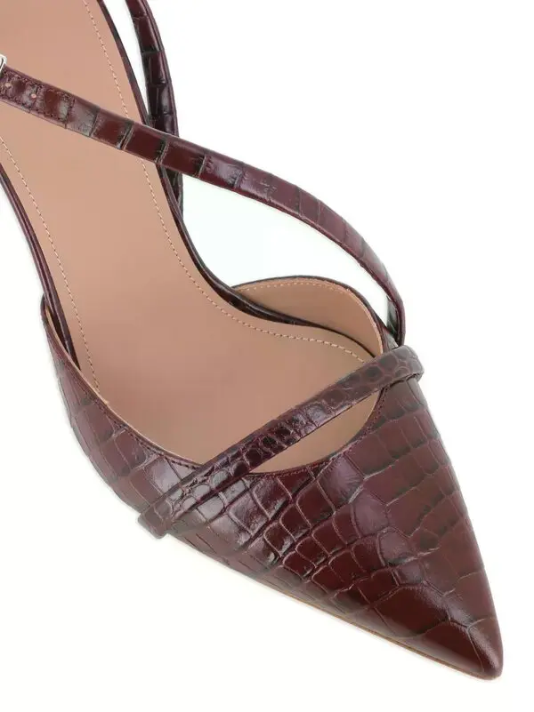 MALONE SOULIERS 70mm Valeria Crocodile-embossed Pumps