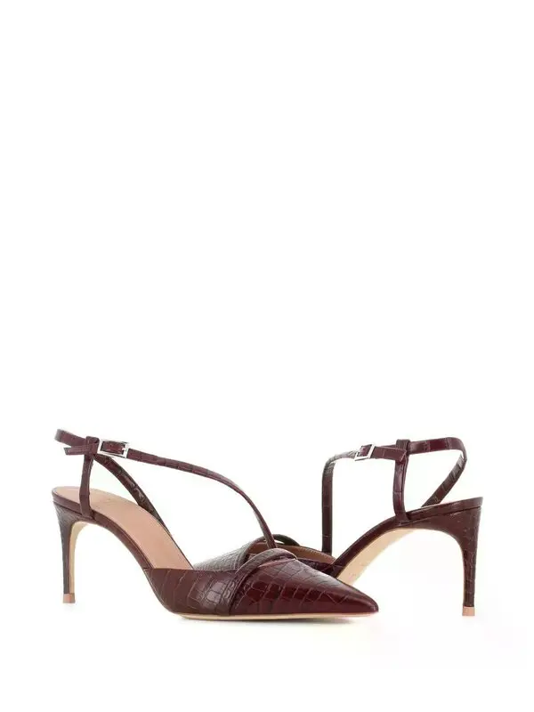 MALONE SOULIERS 70mm Valeria Crocodile-embossed Pumps