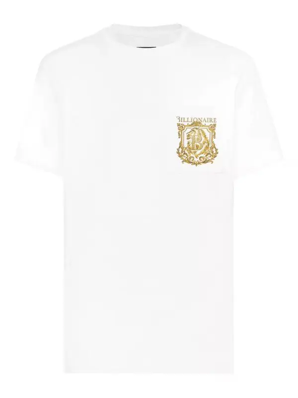 BILLIONAIRE Crest-print T-shirt - White